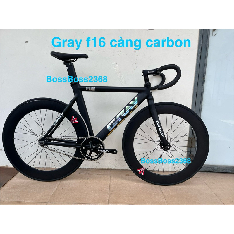 fixed gear Gray F16 càng carbon chính hãng:Real (tặng nhiều đồ ...