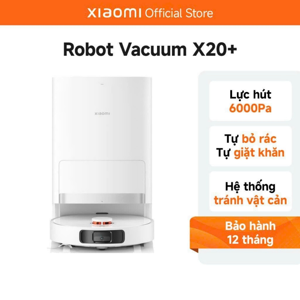 Robot Hút Bụi Lau Nhà Xiaomi Vacuum X20+ (X20 Plus) – Lực Hút 6000Pa, Dock Sạc Toàn Năng, Lau ...