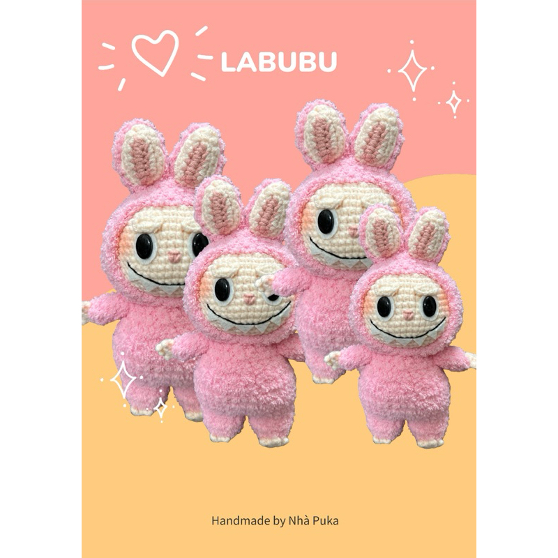 Labubu bằng len handmade 20cm cao cấp có sẵn | Shopee Việt Nam