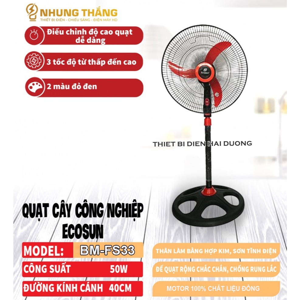 Quạt Cây Đứng ECOSUN BM-FS33 - Sải Cánh 40cm - Công Suất Mạnh Mẽ 50w - Bảo Hành 1 Năm | Shopee ...