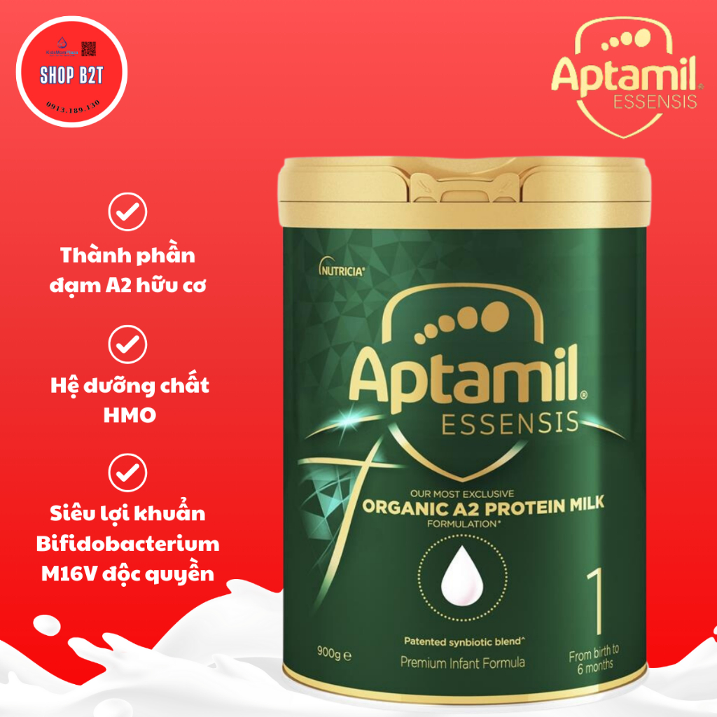 Sữa Bột Aptamil Essensis Organic A2 Protein (Số 1-4) 900g | Shopee Việt Nam