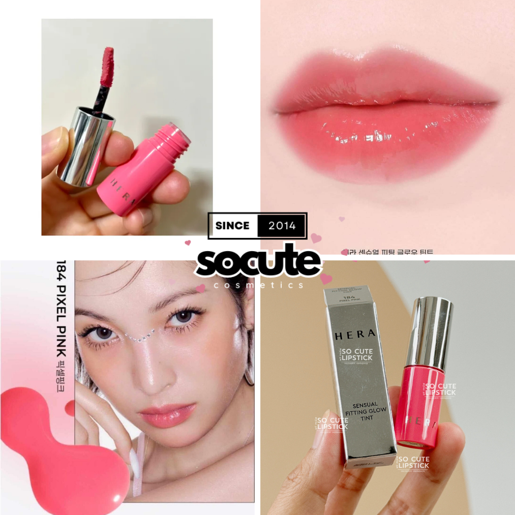 NEW - Son Hera Sensual Fitting Glow Tint Y2K Minisize Màu 184 Pixel Pink- Fullsize | Shopee Việt Nam