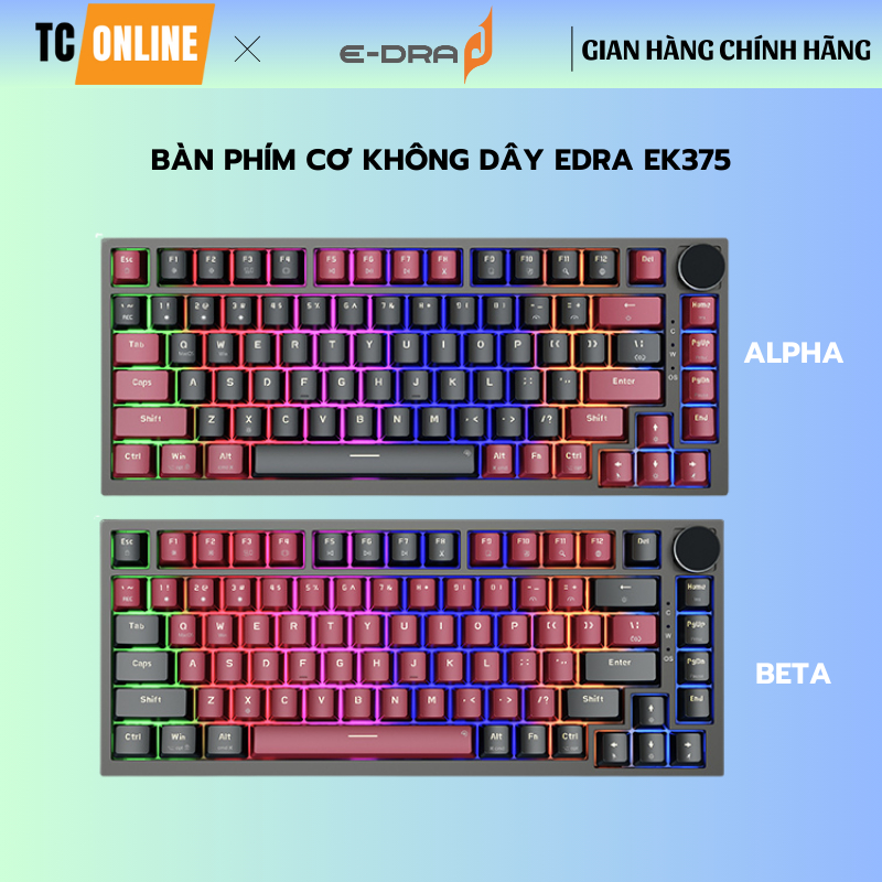 Bàn phím cơ E-Dra EK375 Beta / Alpha - Hàng chính hãng | Shopee Việt Nam