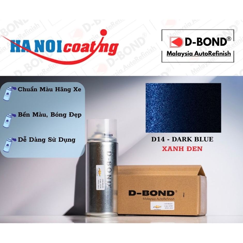 Sơn Xịt Xóa Vết Xước Cho Xe MITSUBISHI LANCER Màu XANH ĐEN Code D14 ...