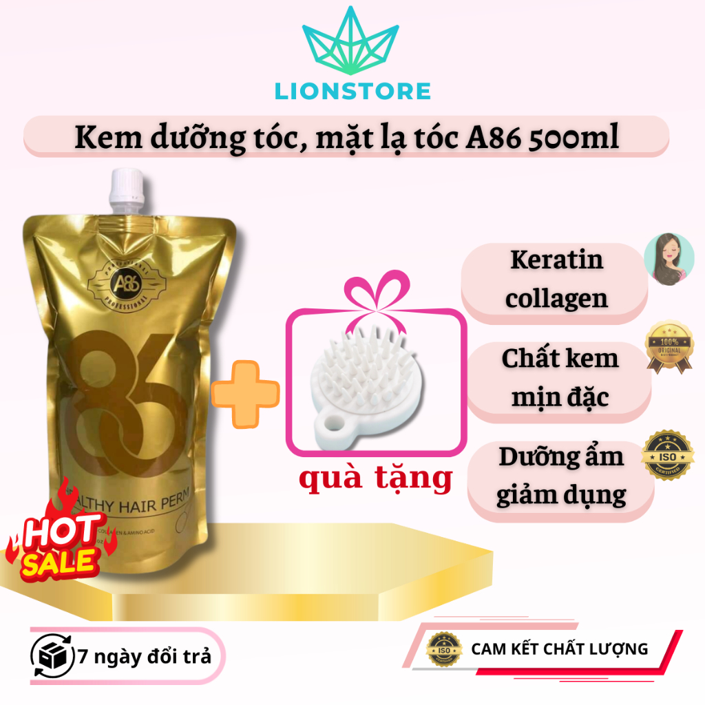 Kem ủ tóc collagen tươi A86 phục hồi tóc hư tổn khô xơ có mùi thơm cho ...