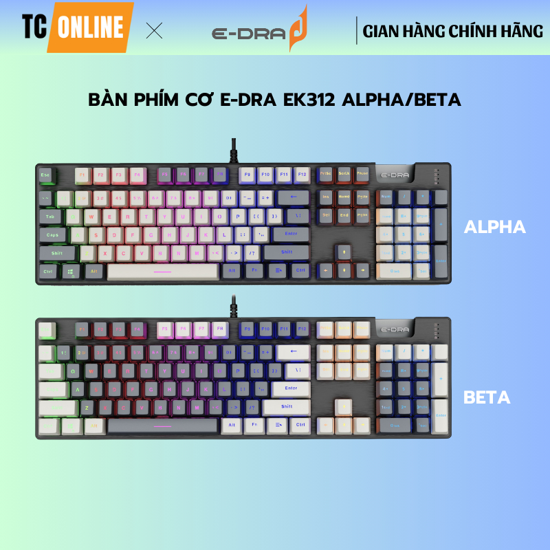 Bàn phím cơ E-Dra EK312 Beta / Alpha - E-Dra Switch - Hàng chính hãng ...
