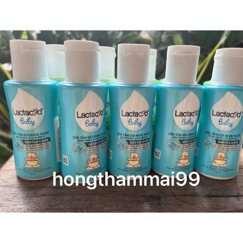 combo 5 chai sữa tắm gội lactacyd cho bé 60ml/chai | Shopee Việt Nam