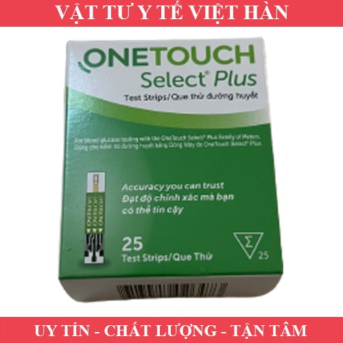 QUE THỬ ĐƯỜNG HUYẾT ONE TOUCH SELECT SIMPLE PLUS - HỘP 25 QUE | Shopee ...