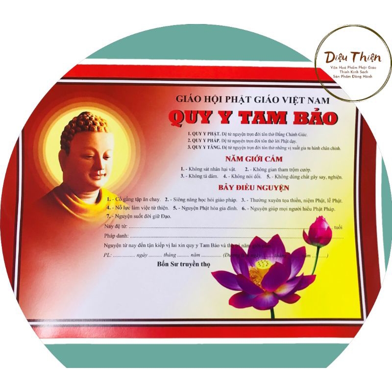 Giấy Chứng Nhận Quy Y, Phái Quy Y Tam Bảo | Shopee Việt Nam