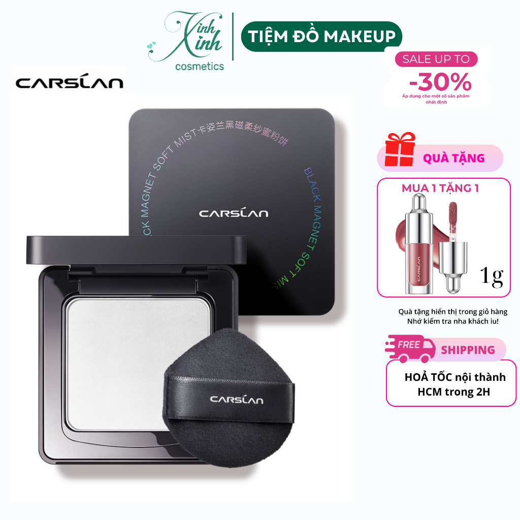 Phấn phủ dạng nén Carslan Soft Mist 24h kiềm dầu Mềm Mại Lâu Trôi 8g ...