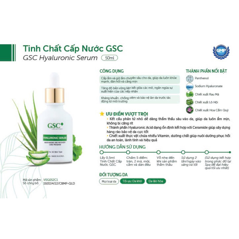 Tinh Chất Cấp Nước GSC ( GSC Hyaluronic Serum) | Shopee Việt Nam