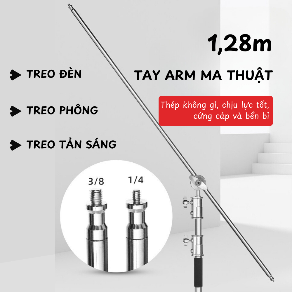 Tay arm thanh kim loại dài 128cm + củ cờ KUPO | Shopee Việt Nam