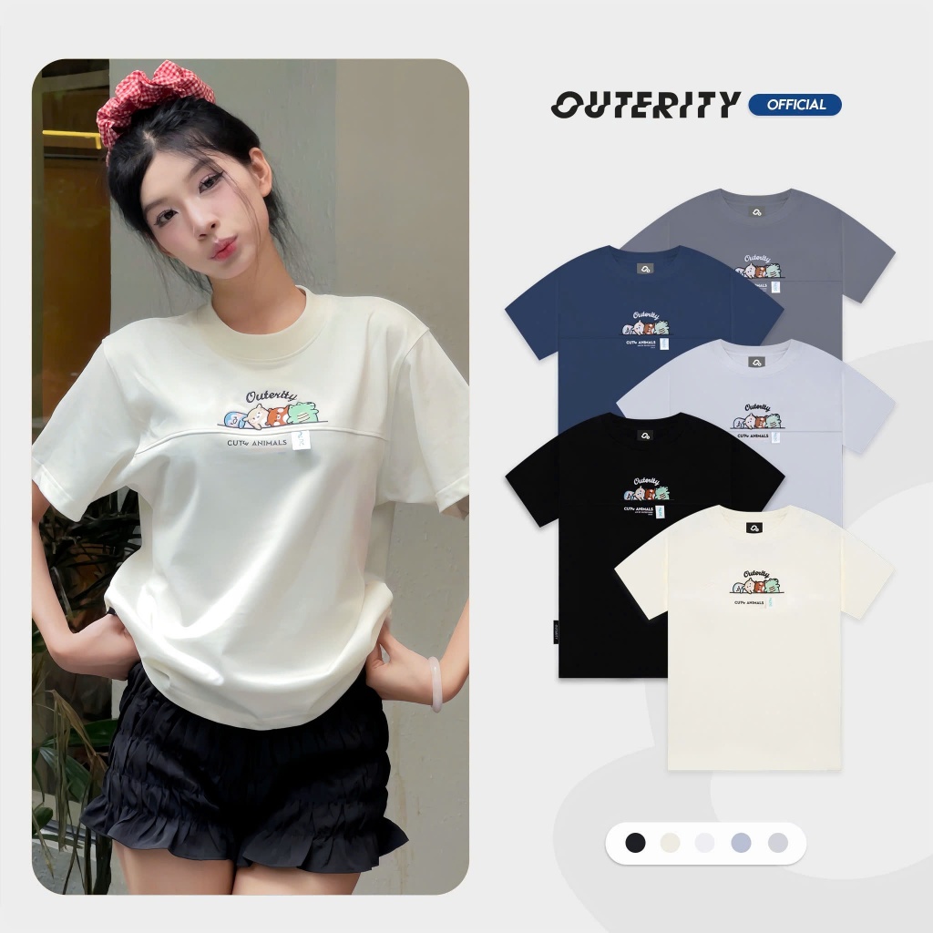 Áo Thun Baby Tee Outerity Animals / Unisex Local Brand 2024 | Shopee Việt Nam