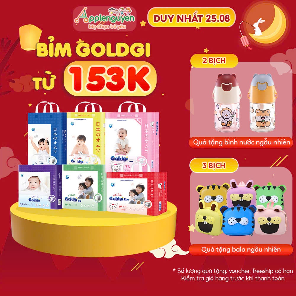 (TẶNG QUÀ THEO BANNER) Bỉm Dán/Quần Goldgi Tiêu chuẩn/X5/Eco Size NB/S ...