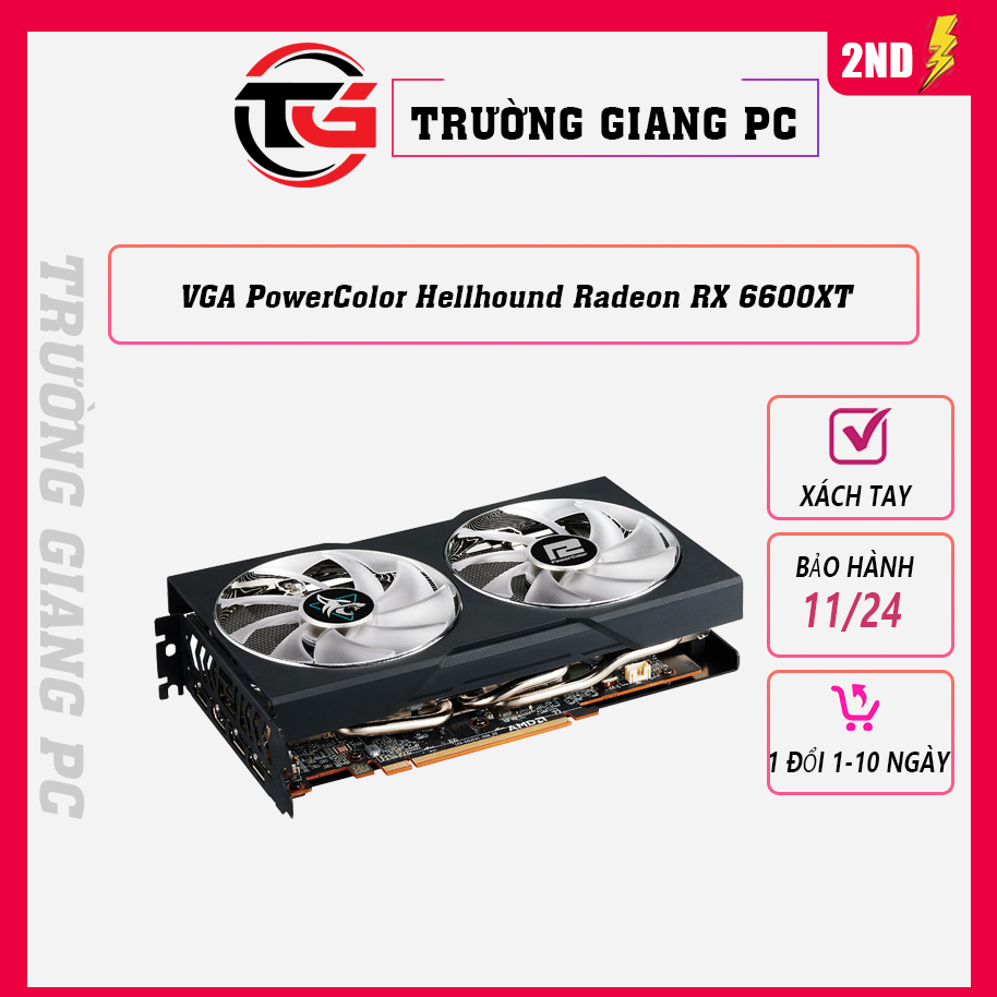 Vga card màn hình PowerColor HELLHOUND AMD Radeon RX 6600 XT 8G - 2ND ...