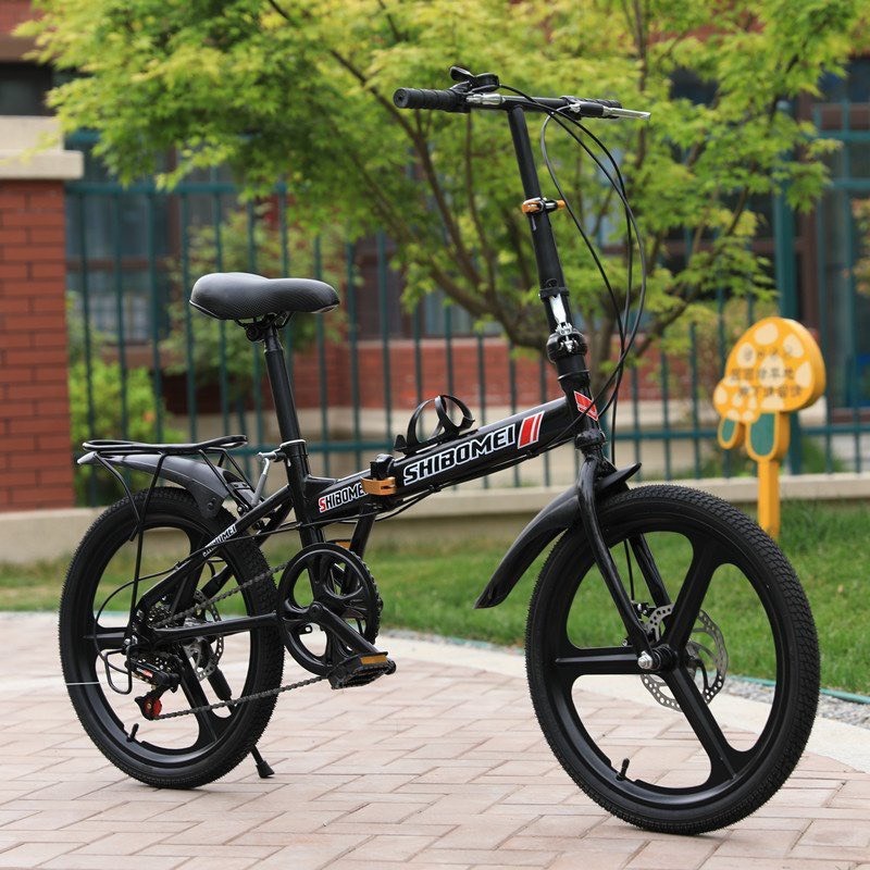 Xe đạp gấp Shibomei bánh 20inch, có chắn bùn và ghế ngồi sau - xe đạp ...