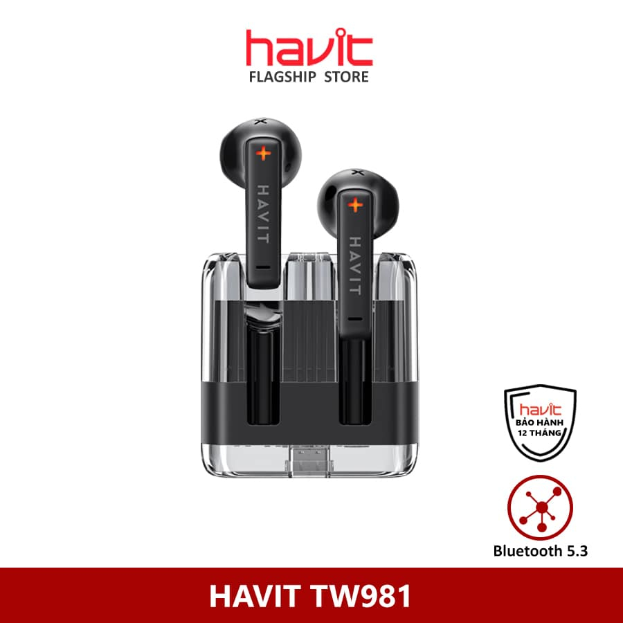 Tai Nghe Không Dây Havit TW981 | Trong Suốt Trendy | Âm thanh tái tạo | Bluetooth 5.3 | Shopee ...
