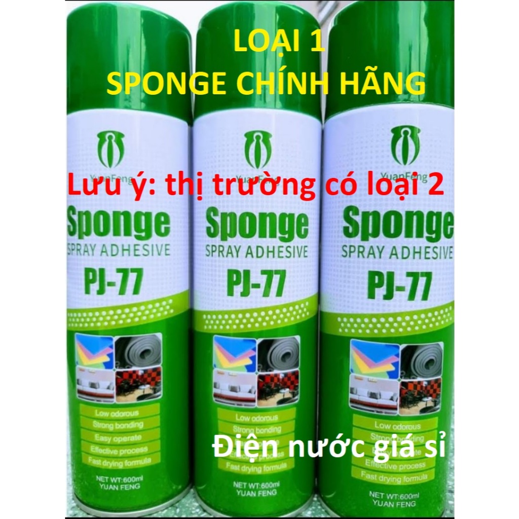Chai Keo Xịt Dán Xốp Đa Năng Sponge PJ77 Chuyên Dán Mút Xốp, Giấy ...