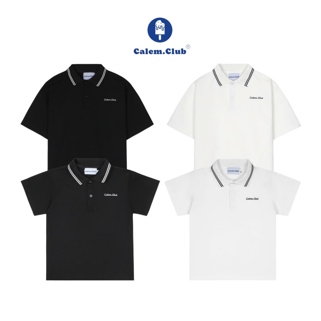 Calem club - Áo POLO Tennis Core sport vibes vải cotton dày dặn Nam Nữ ...