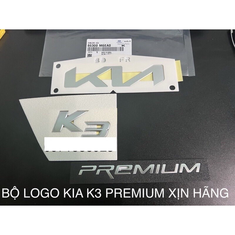 LOGO KIA K3 PREMIUM XỊN CHÍNH HÃNG 86300-M6EA0. 86310-M6050 | Shopee ...