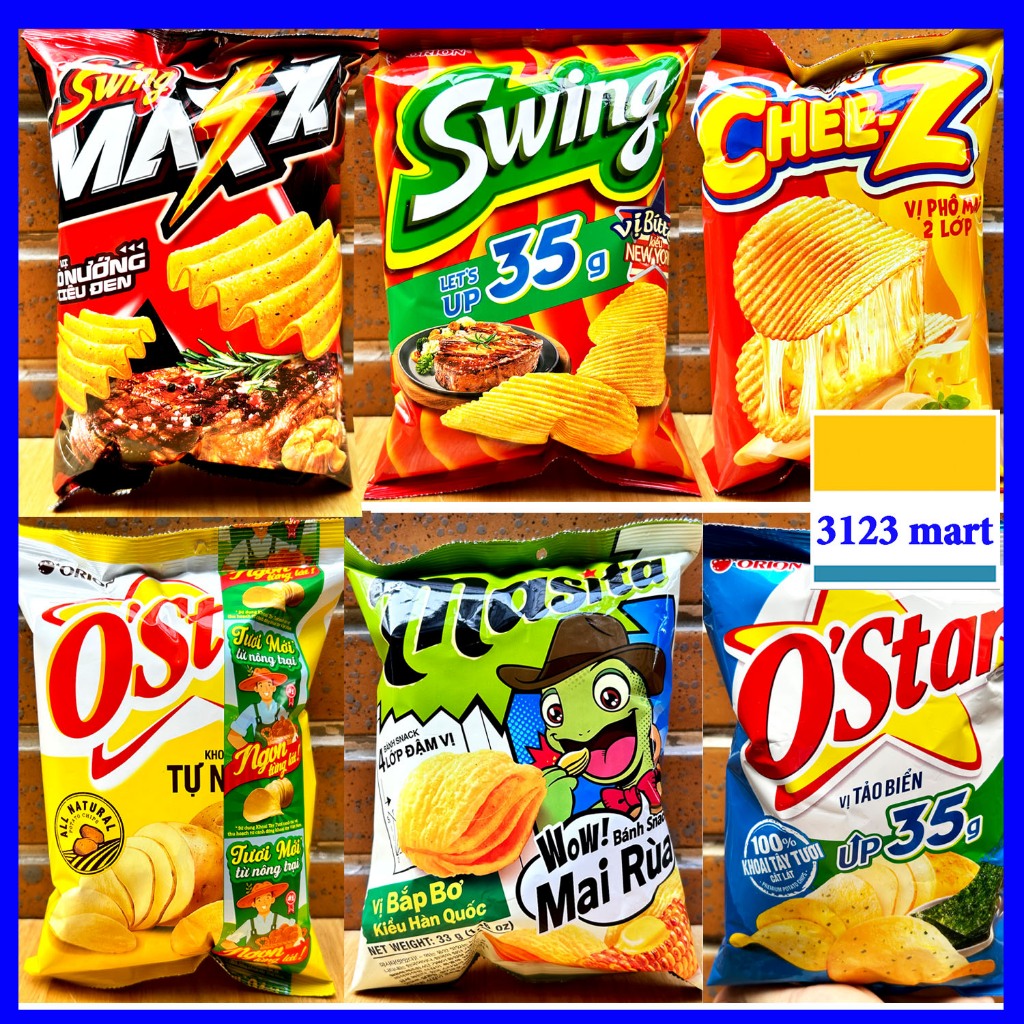 (hsd 06,07/2025) Bánh SNACK ORION đủ loại: MASITA, SWING, MAXX, CHEEZ, OSTAR gói 33g | Shopee ...