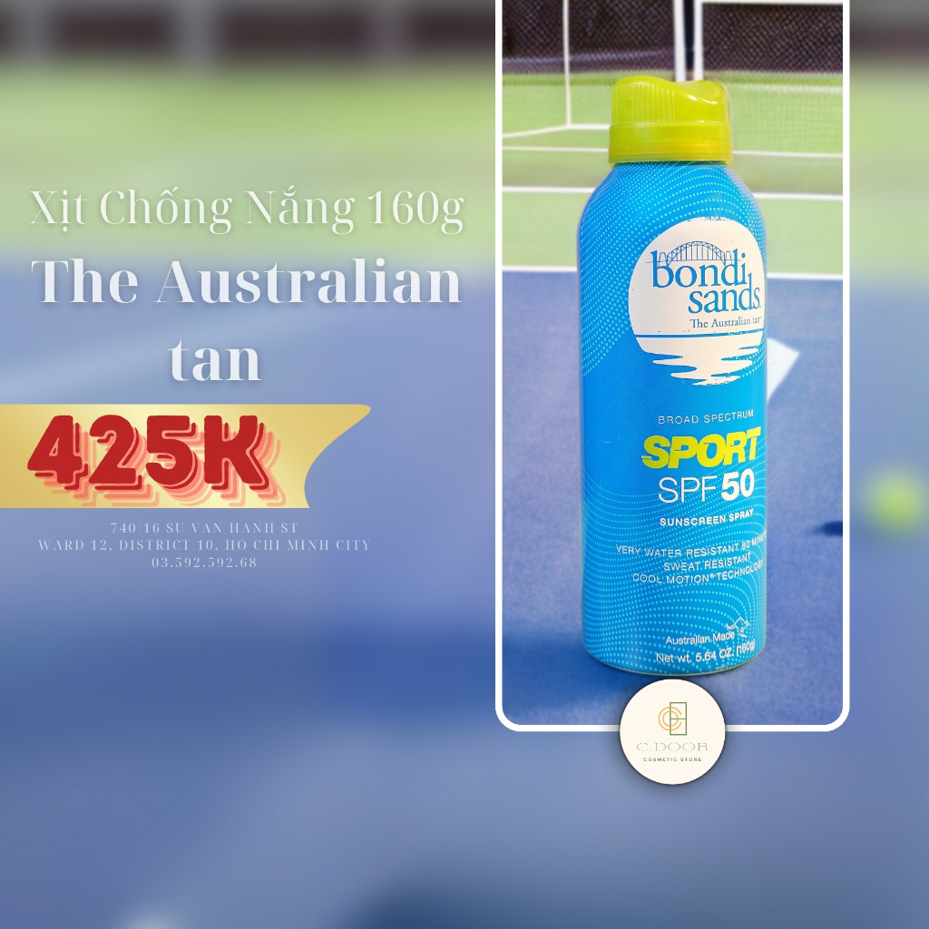 Xịt chống nắng bondi san The Australian tan Sport SPF 50, 160g | Shopee ...