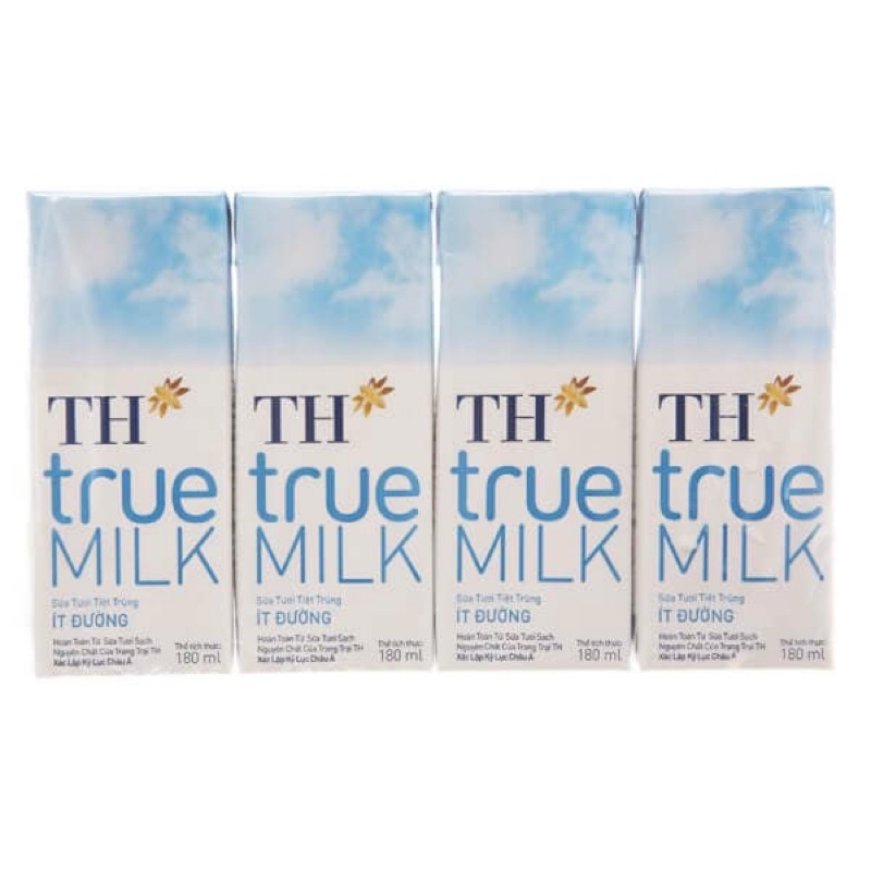 (date 5/25)Lốc 4 hộp sữa tươi tiệt trùng TH true MILK 180 ml | Shopee Việt Nam
