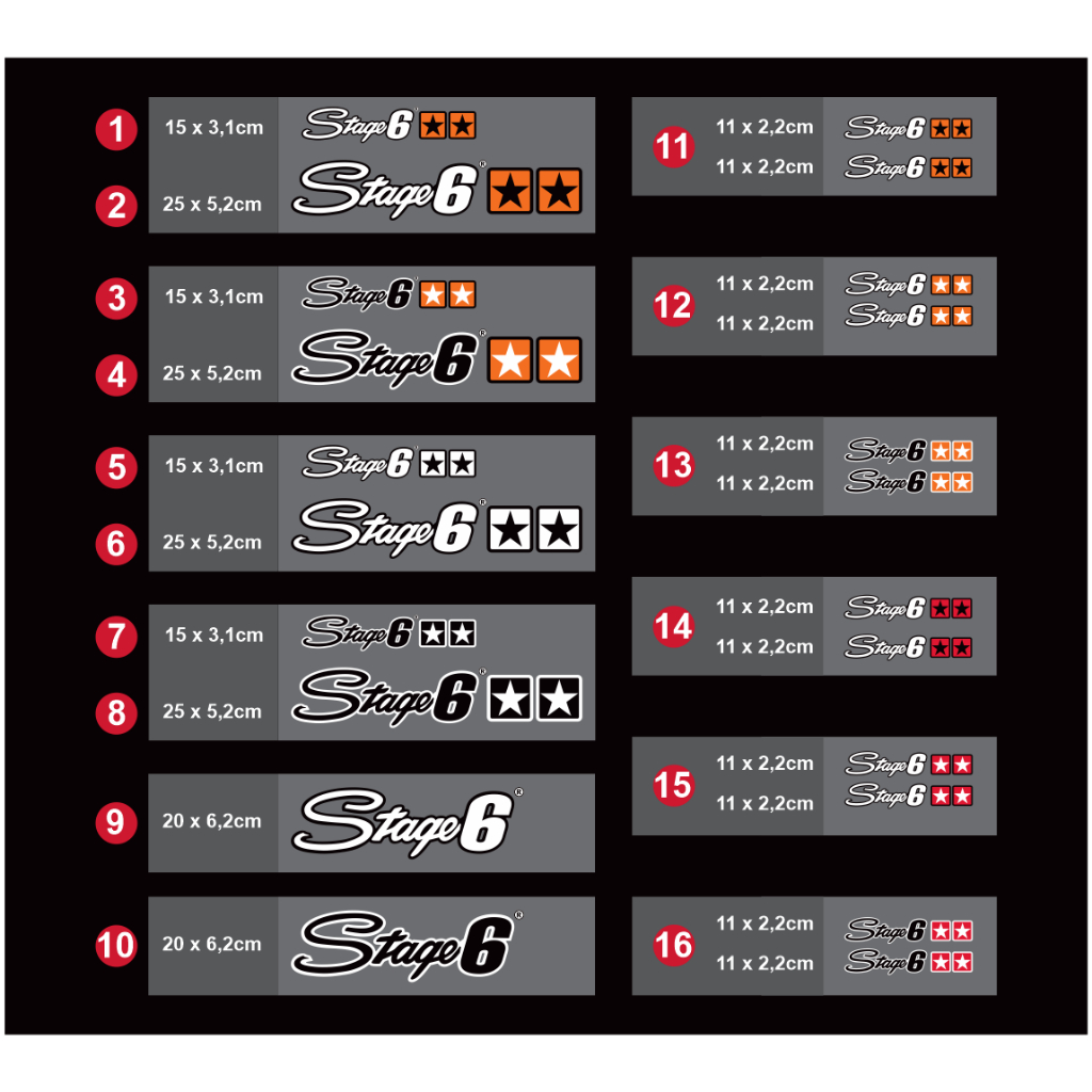 [Tem lột tách nền] Nhiều mẫu STAGE6 cực đẹp. Decal phản quang 3M chống ...