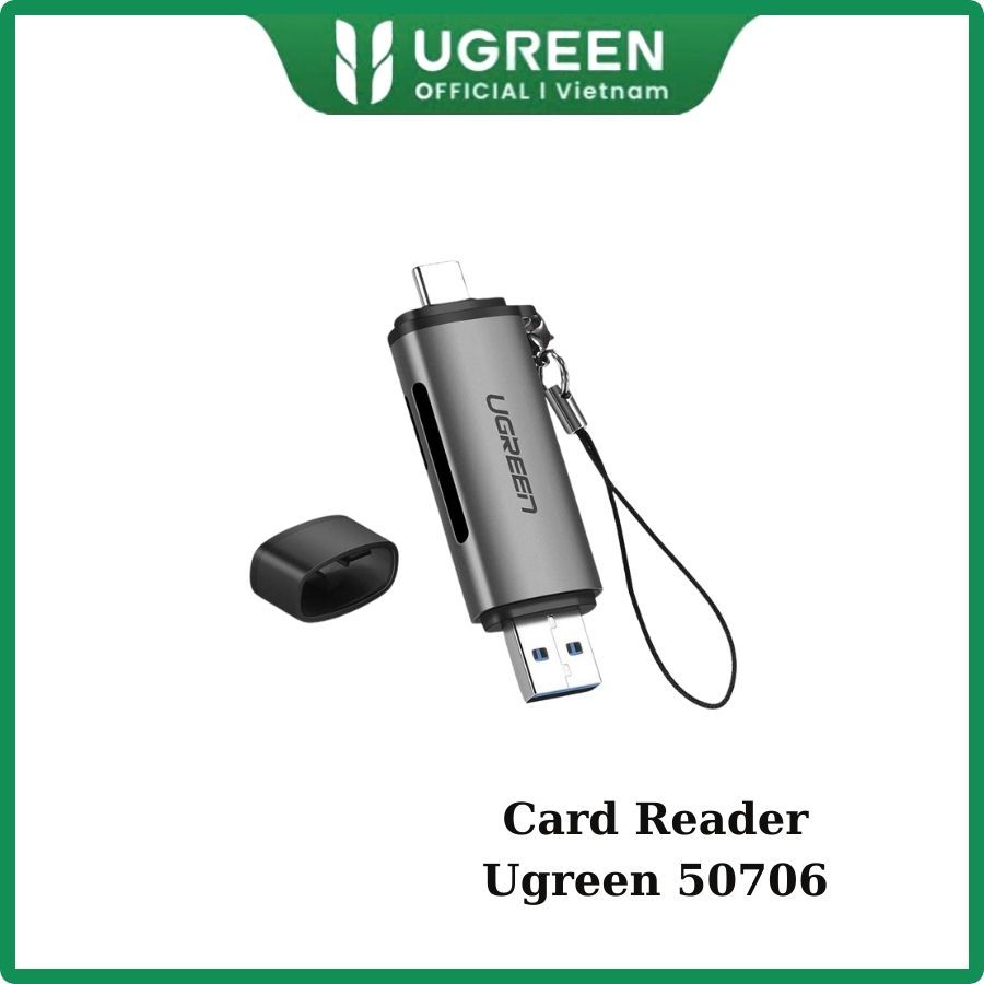 Đầu đọc thẻ nhớ SD/TF chuẩn Type C và USB 3.0 Ugreen 50706 | Shopee Việt Nam