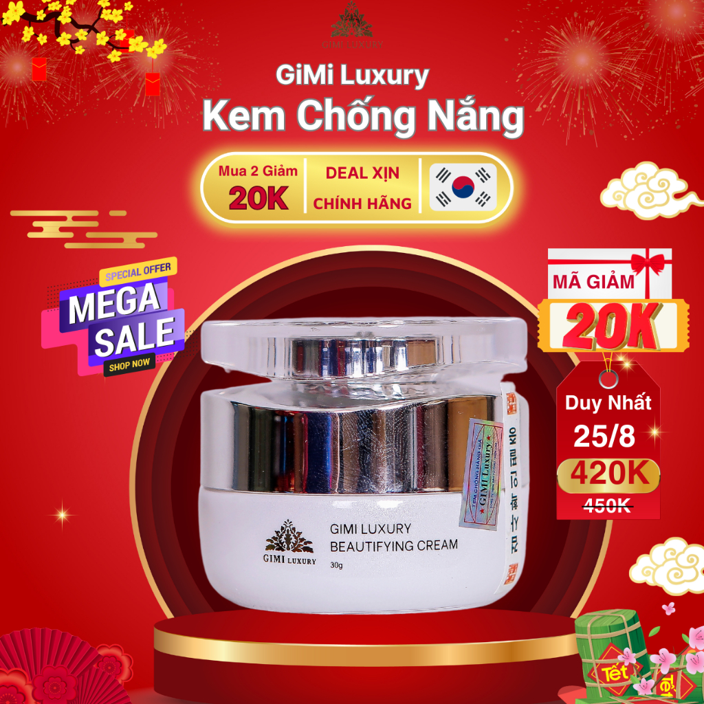 Kem Chống Nắng GiMi Luxury Hàn Quốc Chính Hãng (Beautifying Cream 30g ...