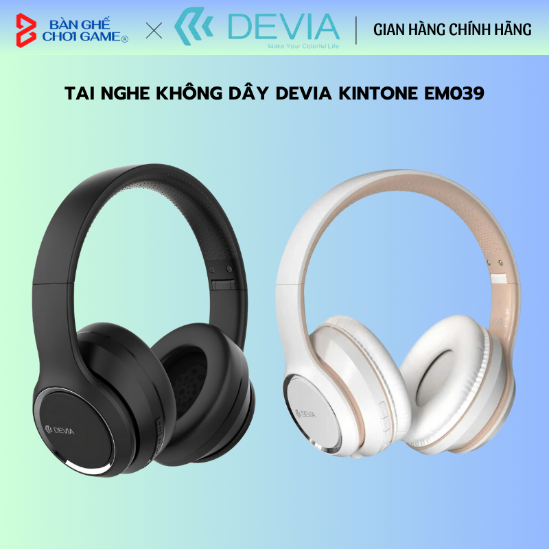 Tai nghe không dây Devia Kintone có mic (Đen/ Trắng) - Hàng chính hãng | Shopee Việt Nam