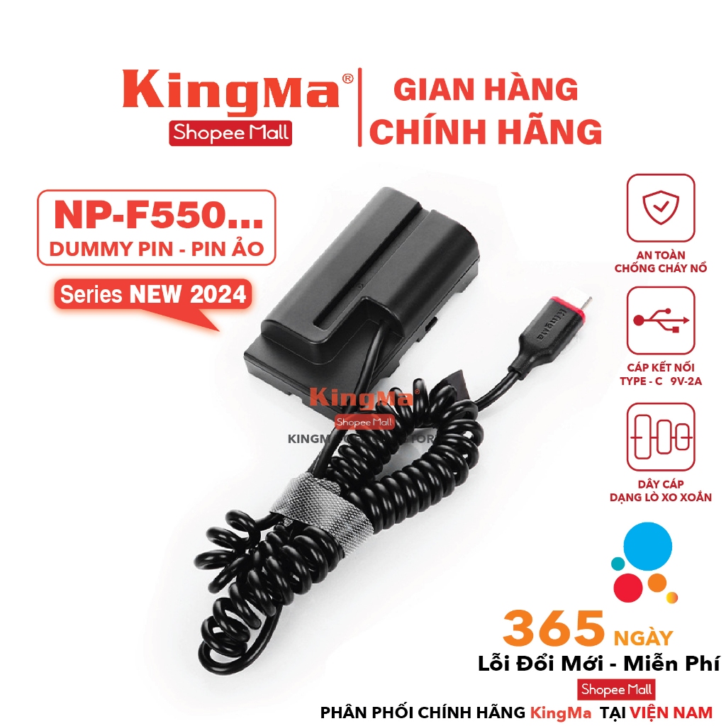 Pin Ảo/Giả Pin/Dummy Pin NP-F550,750,970 Chính Hãng KINGMA.for Sony ...