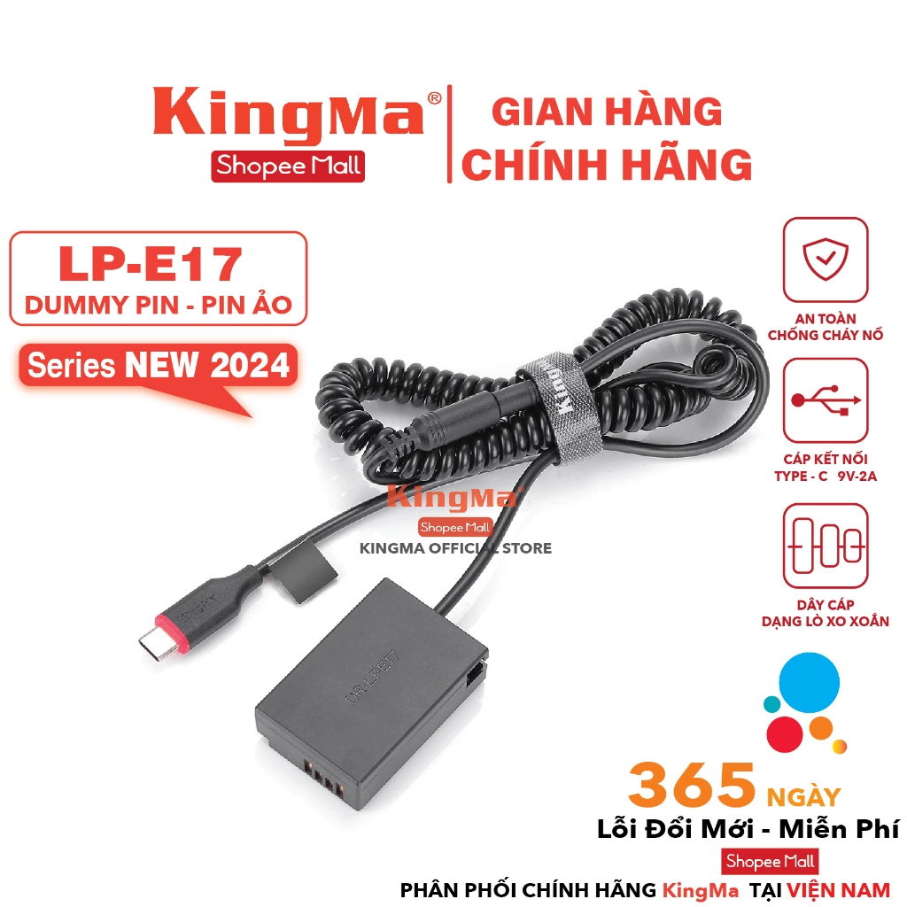 Pin Ảo/Giả Pin/Dummy Pin LP-E17 Chính Hãng KINGMA. For CANON LP-E17 ...