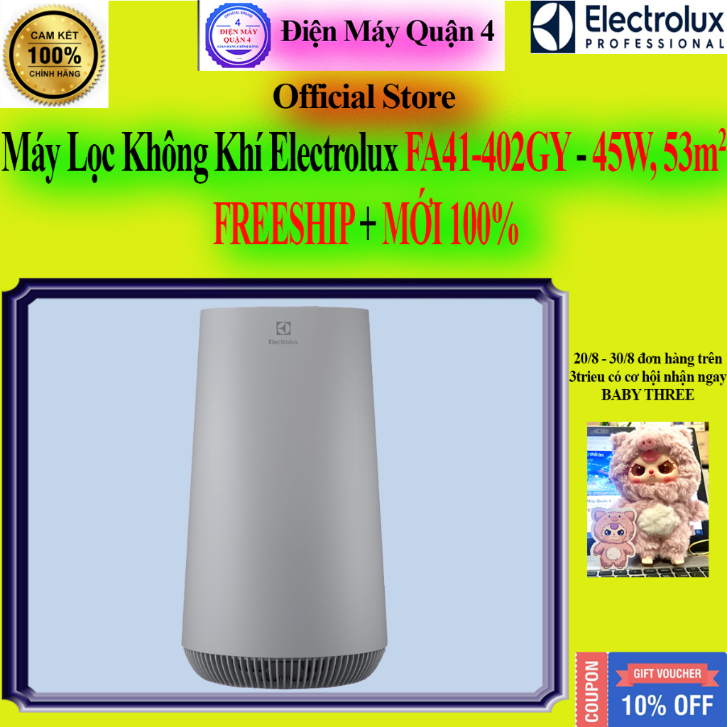 Máy lọc không khí Electrolux FA41-402GY - Hàng chính hãng | Shopee Việt Nam