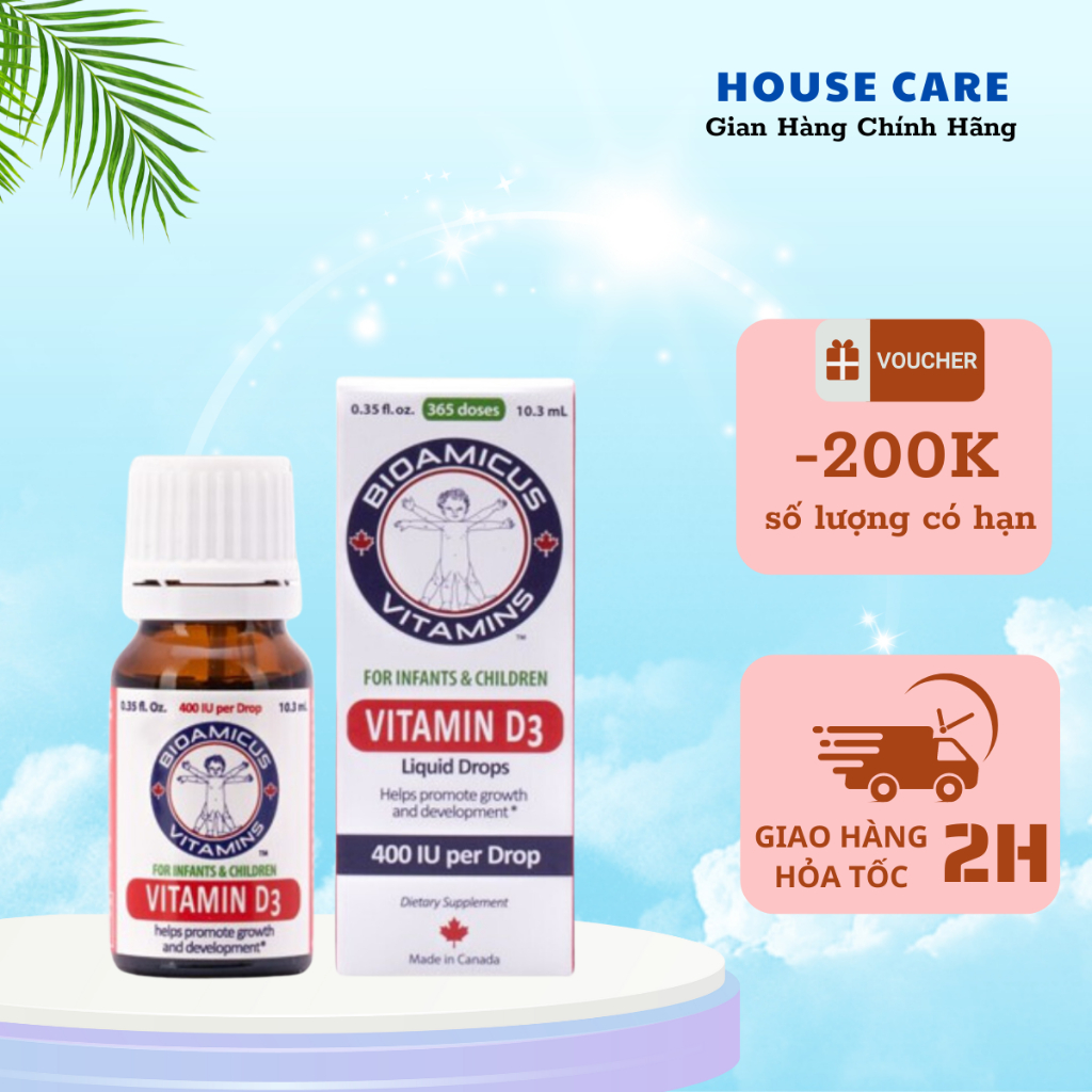 Vitamin D3 BioAmicus 400IU/giọt 10ml, Hàng Chính Hãng | Shopee Việt Nam