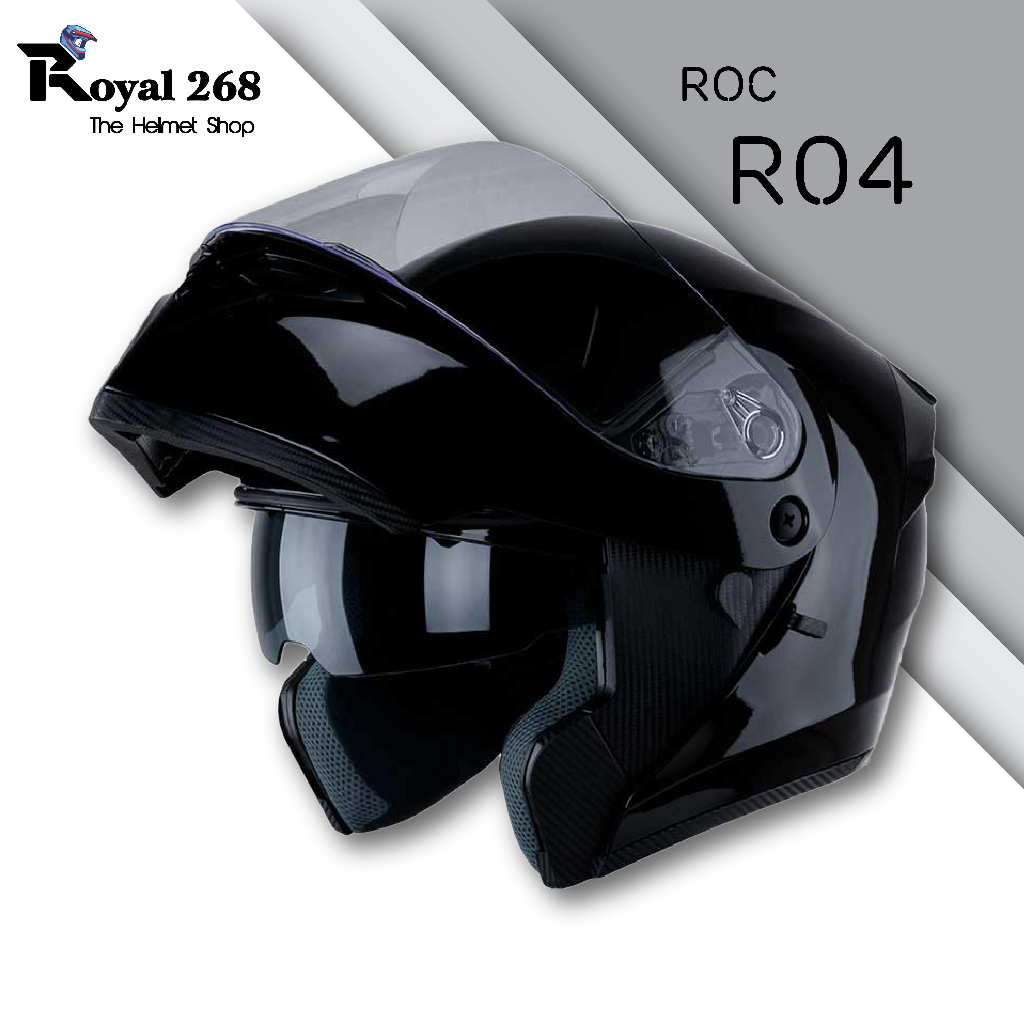 Mũ bảo hiểm cao cấp Royal ROC R04 lật hàm (2 kính) - CAM KẾT HÀNG CHÍNH HÃNG (ảnh và video thật ...