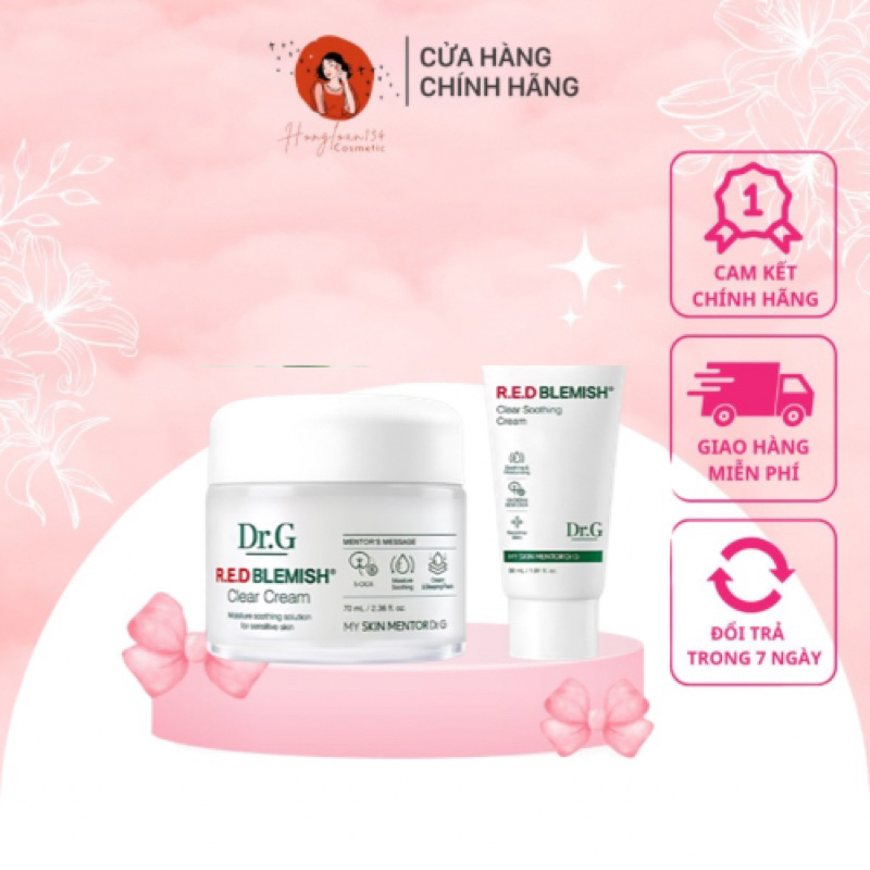 Kem dưỡng Dr.G DrG Red Blemish Clear Soothing Cream 70ml | Shopee Việt Nam