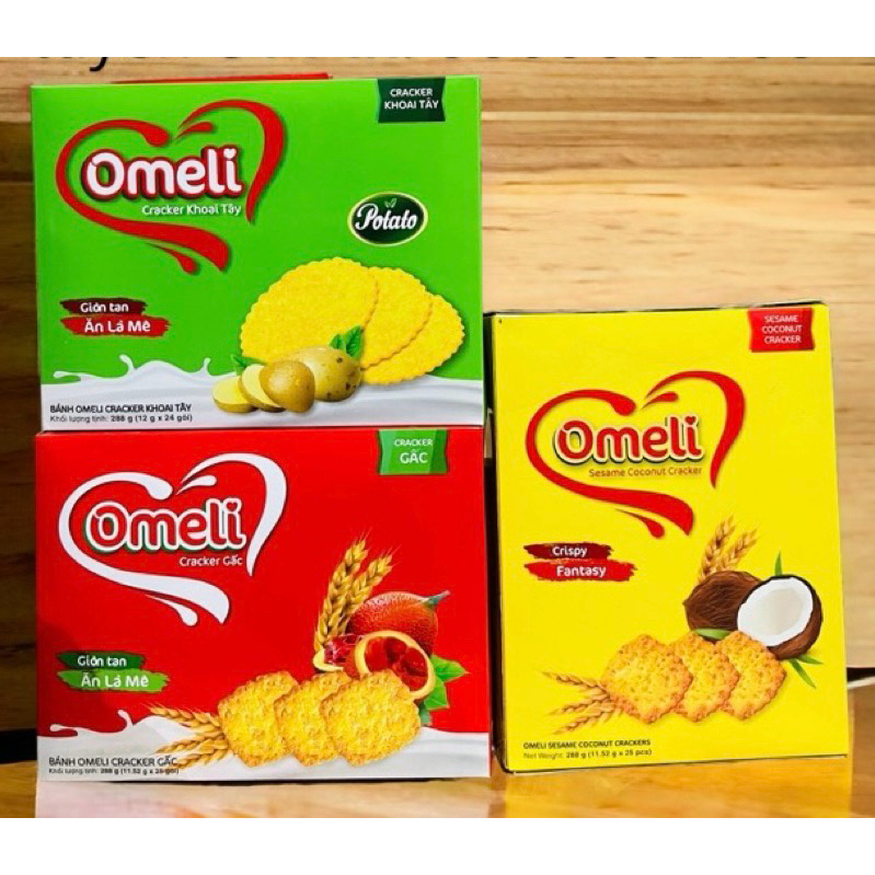 Bánh Omeli Cracker Hộp 288G , Túi 300g giòn tan ăn là mê | Shopee Việt Nam