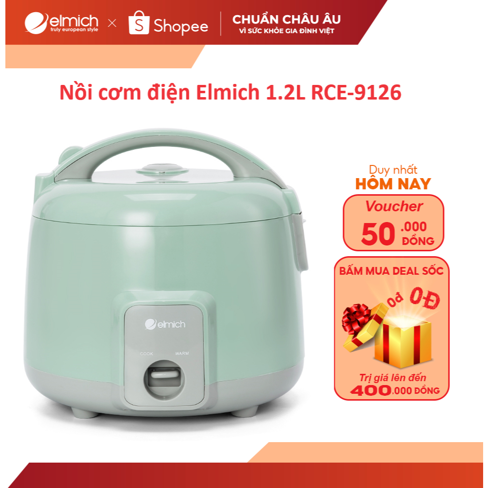 Nồi cơm điện Elmich 1.2L RCE-9126 | Shopee Việt Nam