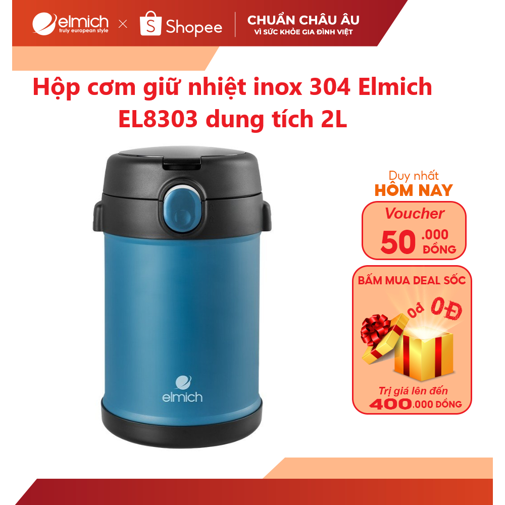 Hộp cơm giữ nhiệt inox 304 Elmich EL8303 dung tích 2L | Shopee Việt Nam