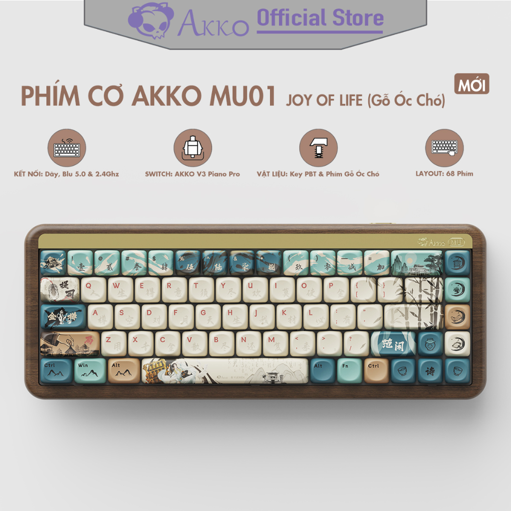 Bàn phím cơ AKKO MU01 Joy of Life [ Hotswap / RGB / Multi-Modes ...
