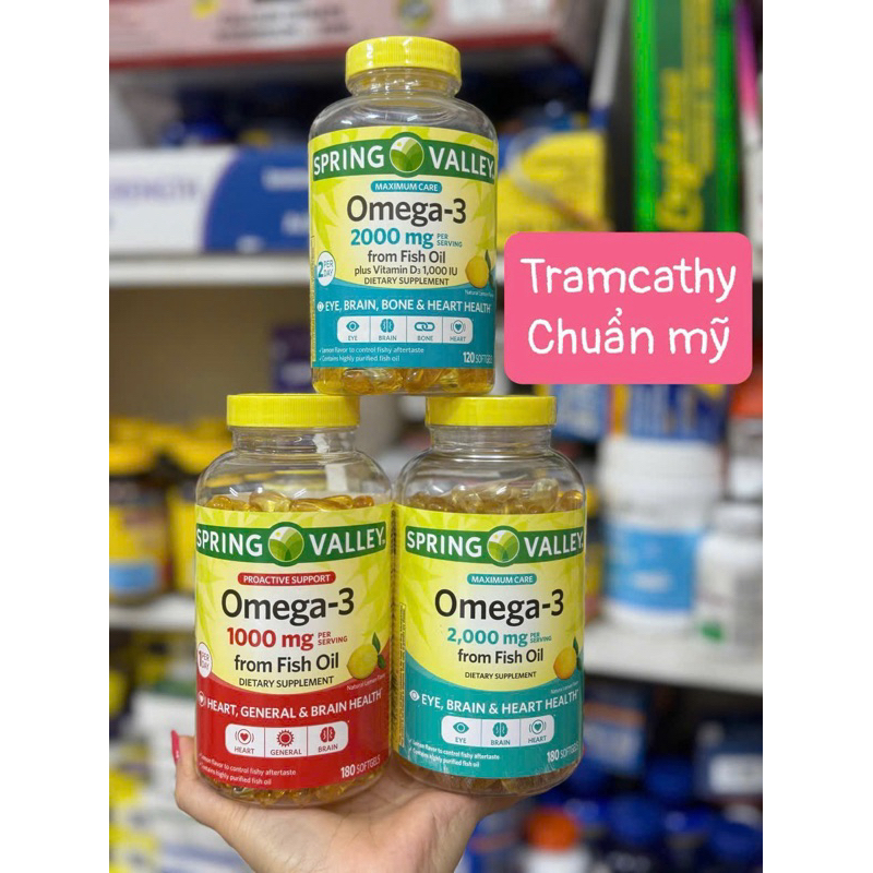 Tramcathy-Viên Uống Omega_3 1000mg from Fish Oil Spring Valley (645mg ...