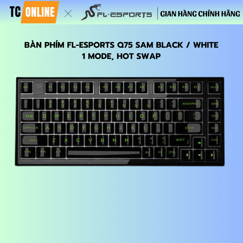 Bàn phím cơ FL-Esports Q75 SAM Black / Q75 SAM White / 3 Mode - hàng ...