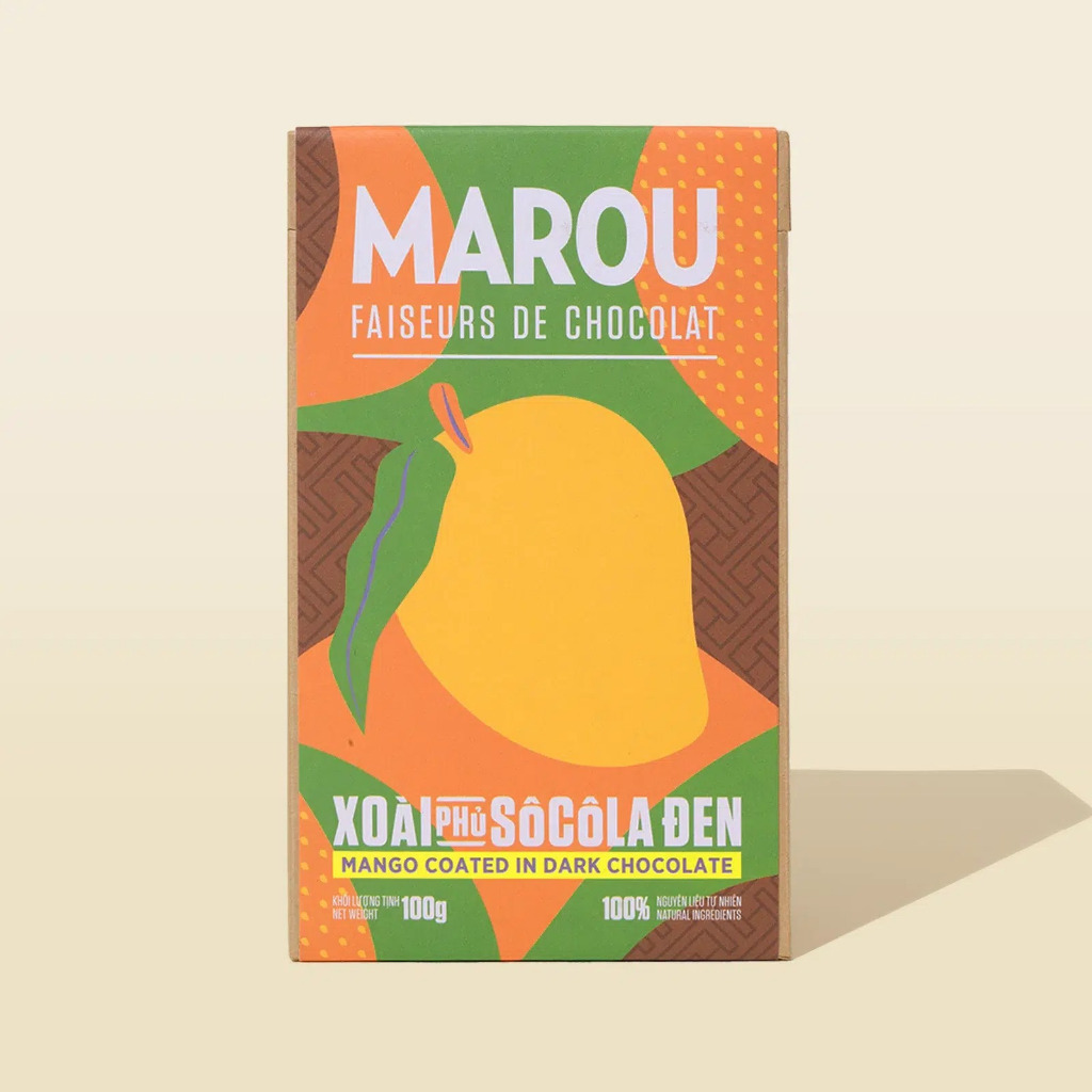 MAROU: Xoài phủ Sô Cô La Đen - Hộp 100g | Shopee Việt Nam