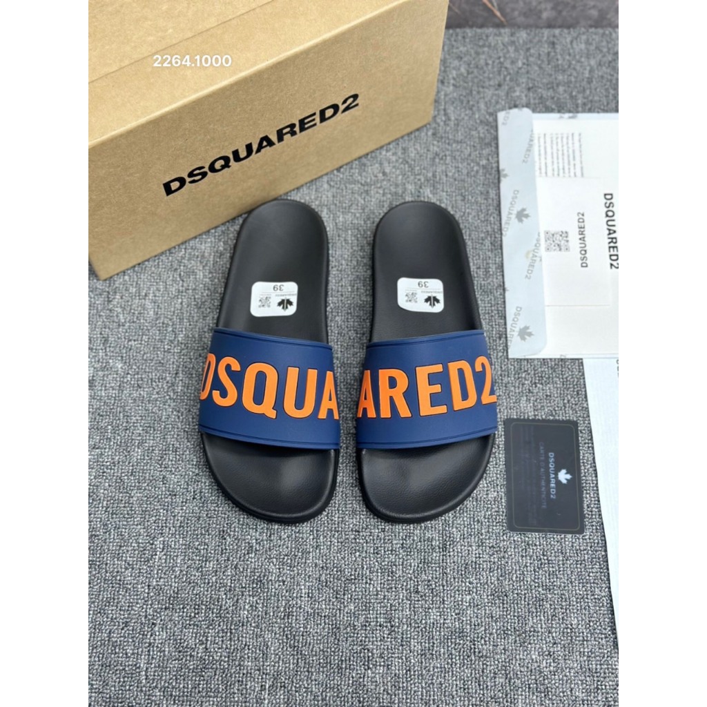 Dép nam quai ngang Dsquared2, Dép nam DSQ2 chất liệu cao su cao cấp bền ...