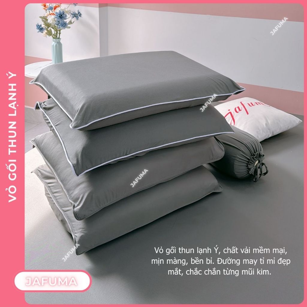 Vỏ Gối Nằm 40x60cm và 50x70cm, Vỏ Gối Ôm Thun Lạnh Và COTTON 100% Bao ...