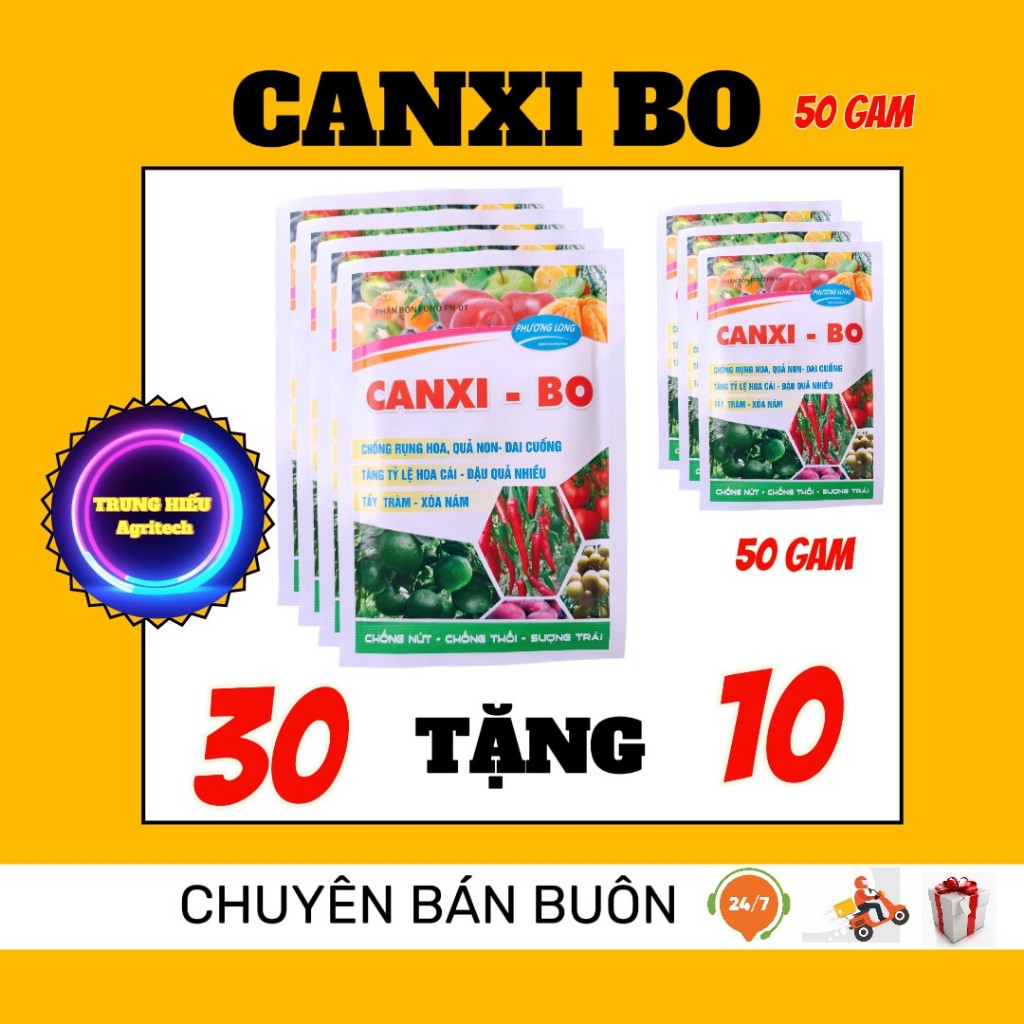 Phân bón canxi bo gói 50g[ COMBO 30 GÓI ], Nguyên liệu nhập khẩu cao ...