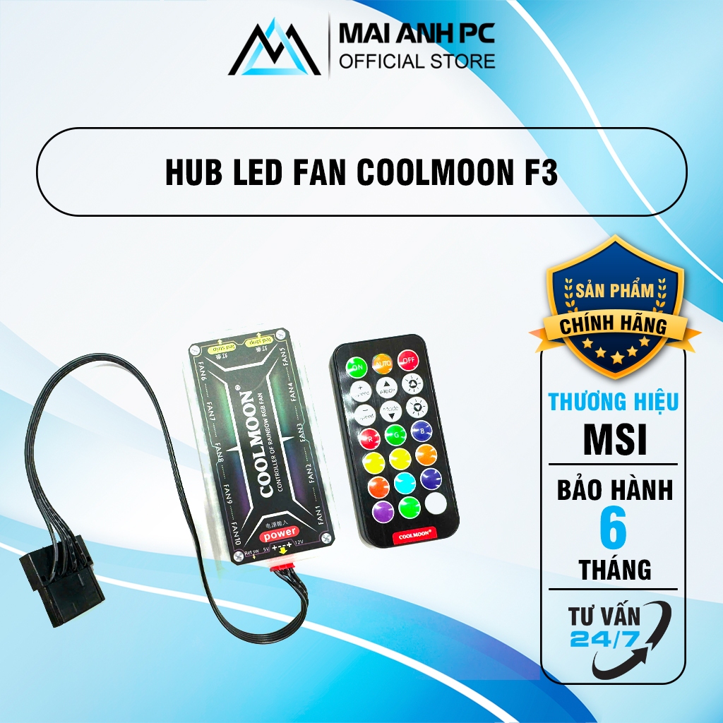 Fan coolmon F3 vô cực /Bộ Hub RGB Coolmoon F3 đồng bộ fan led | Shopee ...