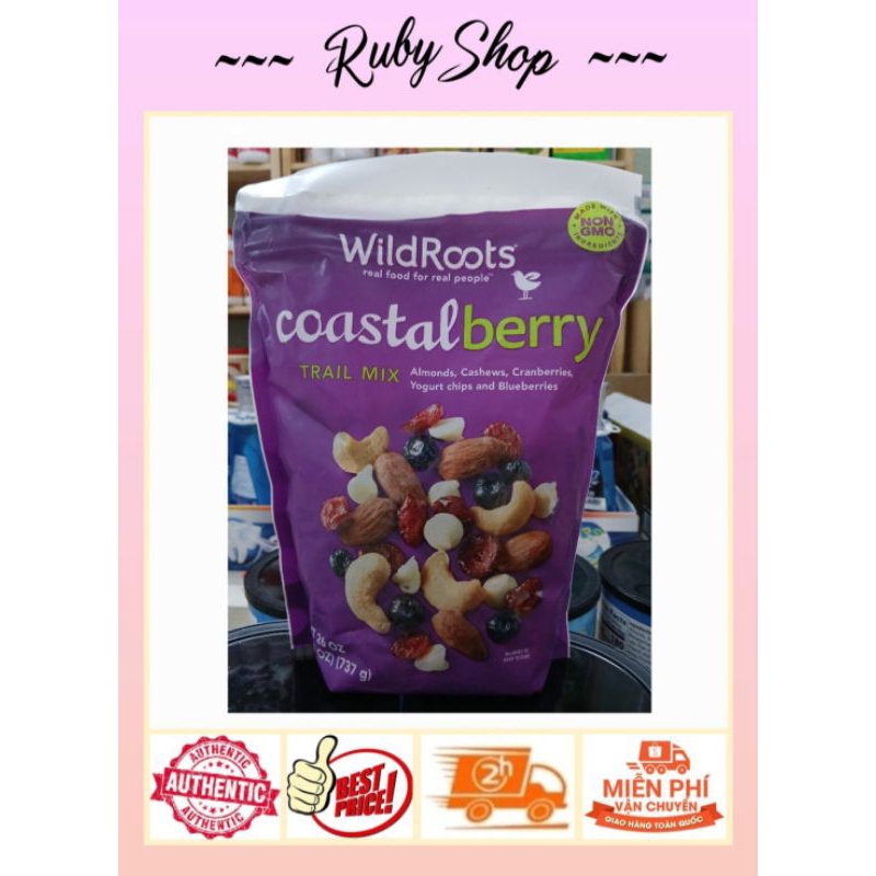 (Date T8/25) Hạt hỗn hợp WildRoots Coastal Berry Trail Mix 737g của Mỹ ...