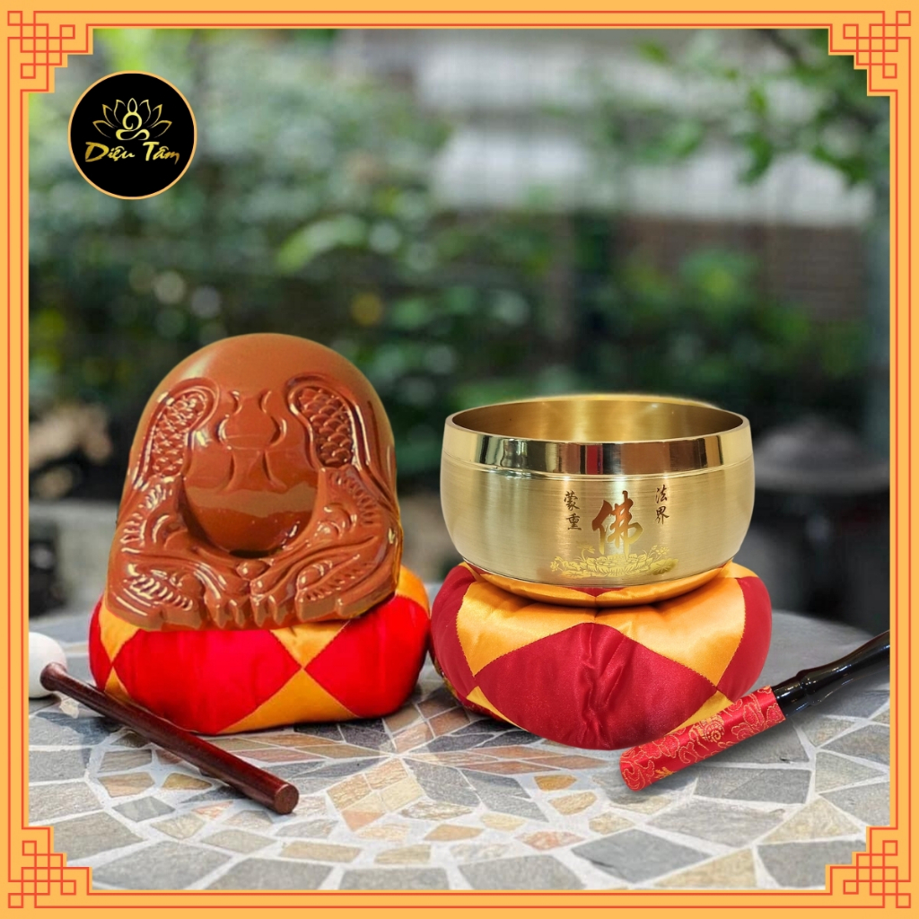 Chuông mõ Đài Loan 4 inch vàng , đồ thờ cũng tụng kinh niệm phật - shop ...